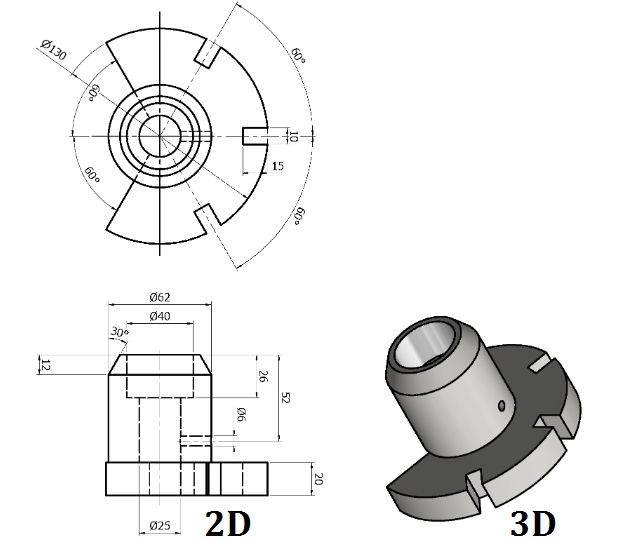 Difference Between 2D and 3D CAD Drawing | Advantages of 3D CAD over 2D ...